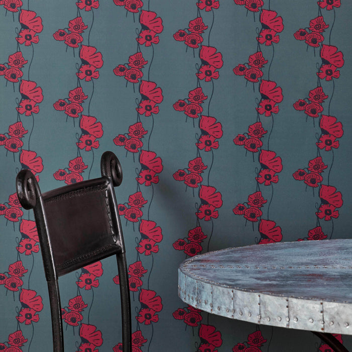 Poppy Fields Wallpaper | Maison Flâneur