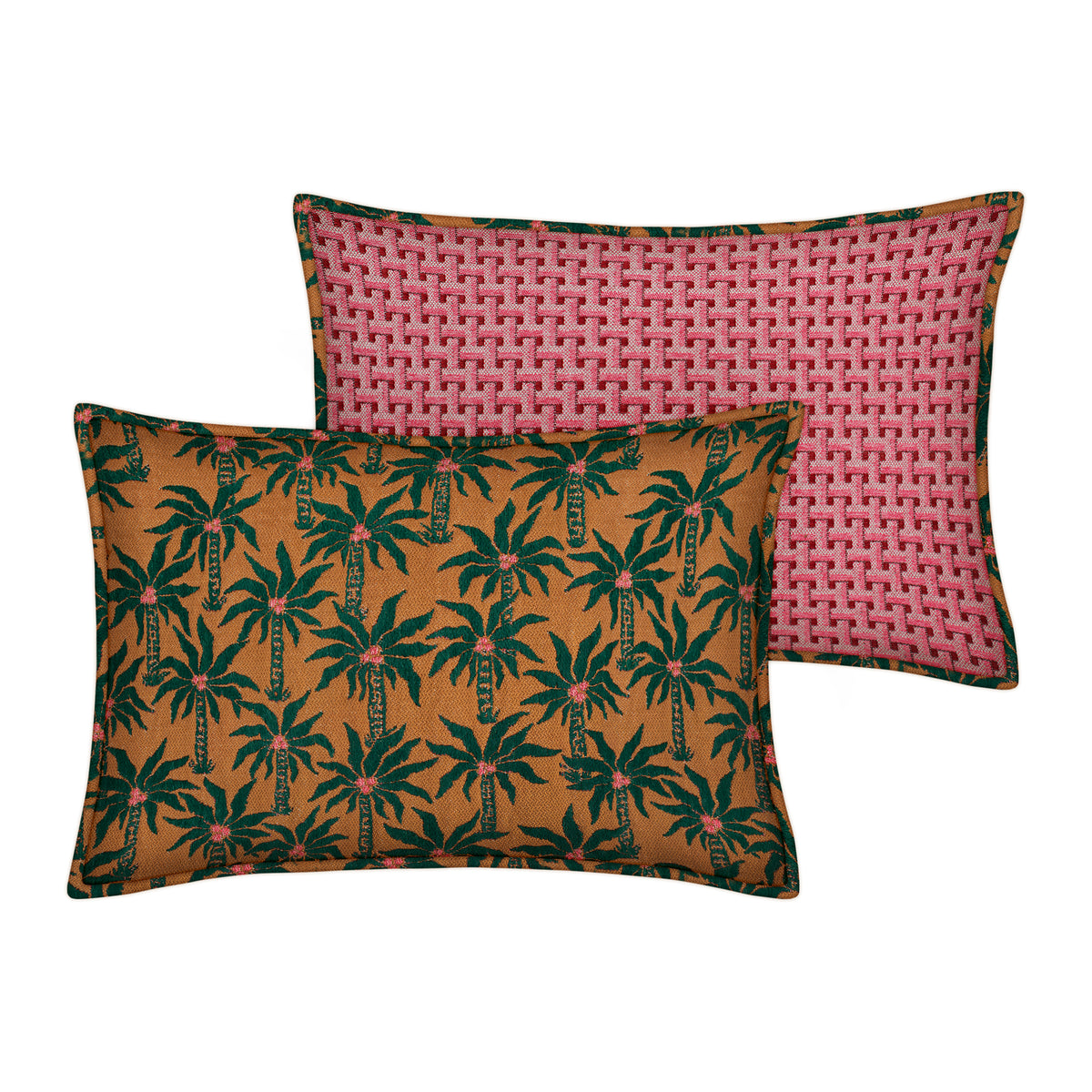 Double Sided Cushion Laura Moss & Caramel x Janis Bordeaux & Pink ...