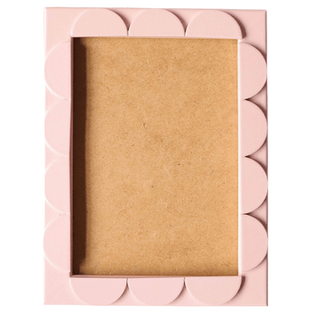 Soft Pink Lacquered Scallop Frame | Maison Flâneur