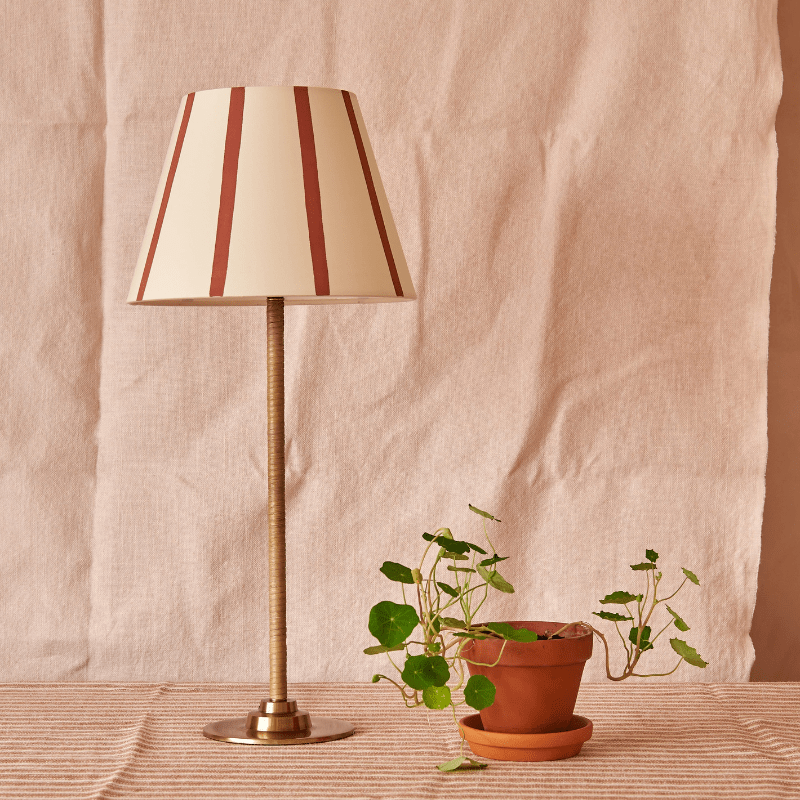 Rust Stripe Lampshade | Maison Flâneur