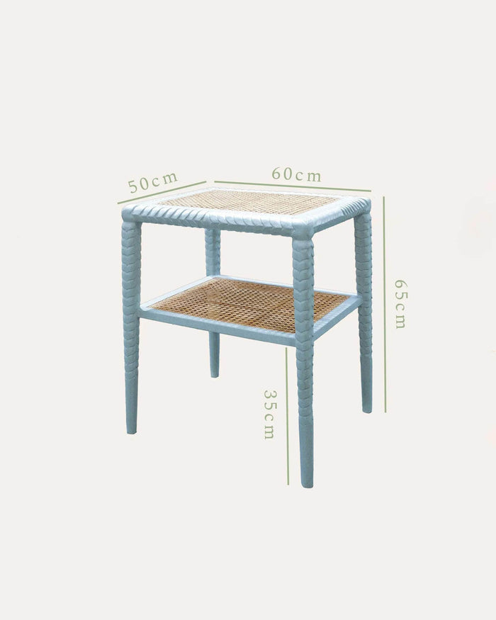 Pavilion Wooden Side Table - Blue | Maison Flâneur