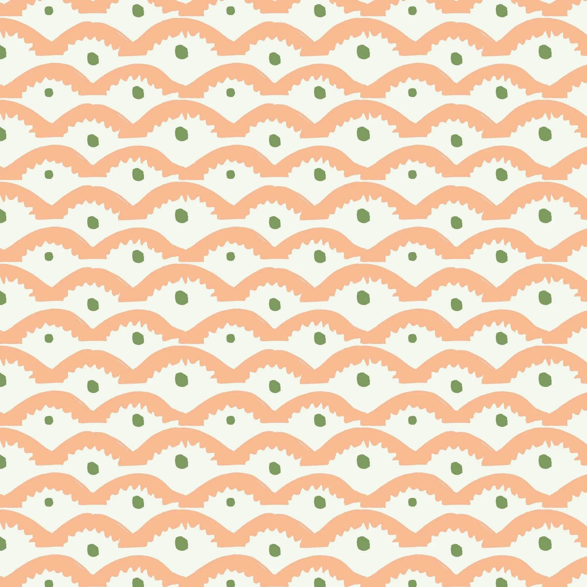 Wiggly Squiggly Wallpaper - Peachy | Maison Flâneur