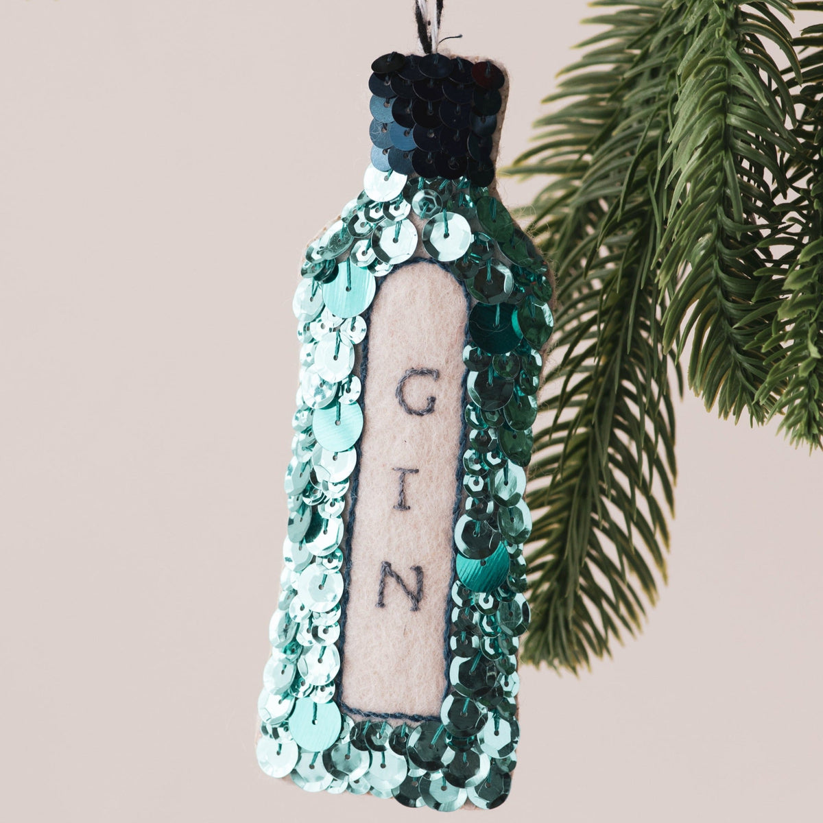 Blue Gin Sequin Hanging Ornament | Maison Flâneur