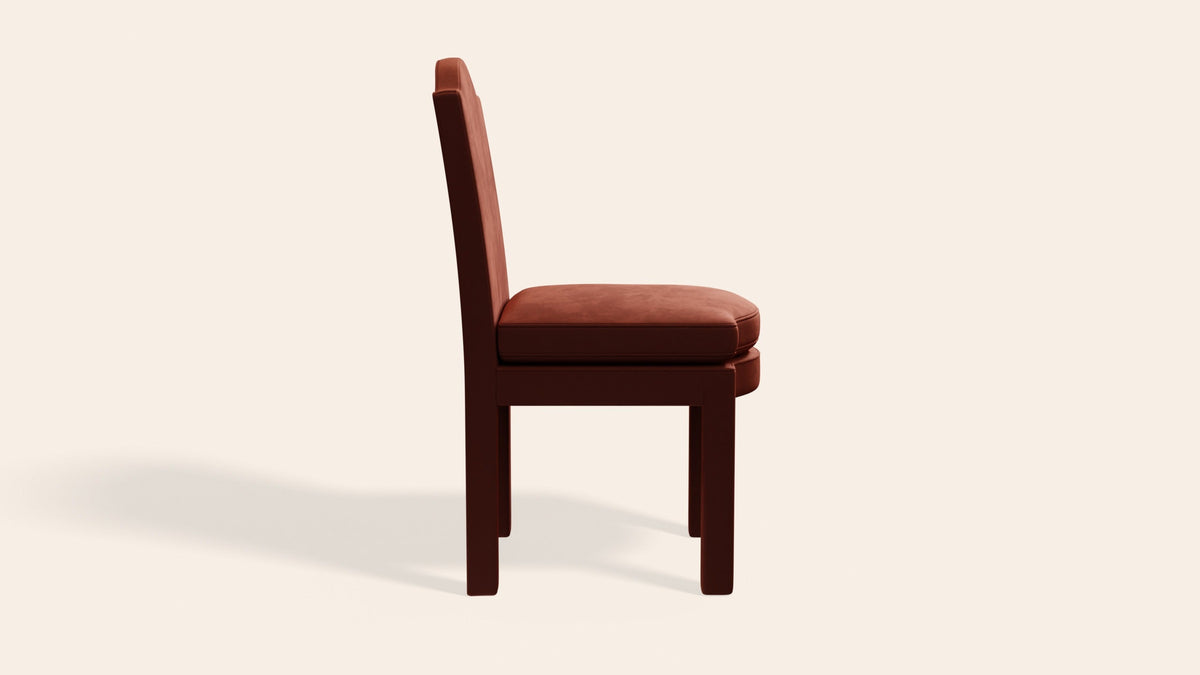 Pair of Leo Dining Chairs, Cinnamon Velvet | Maison Flâneur