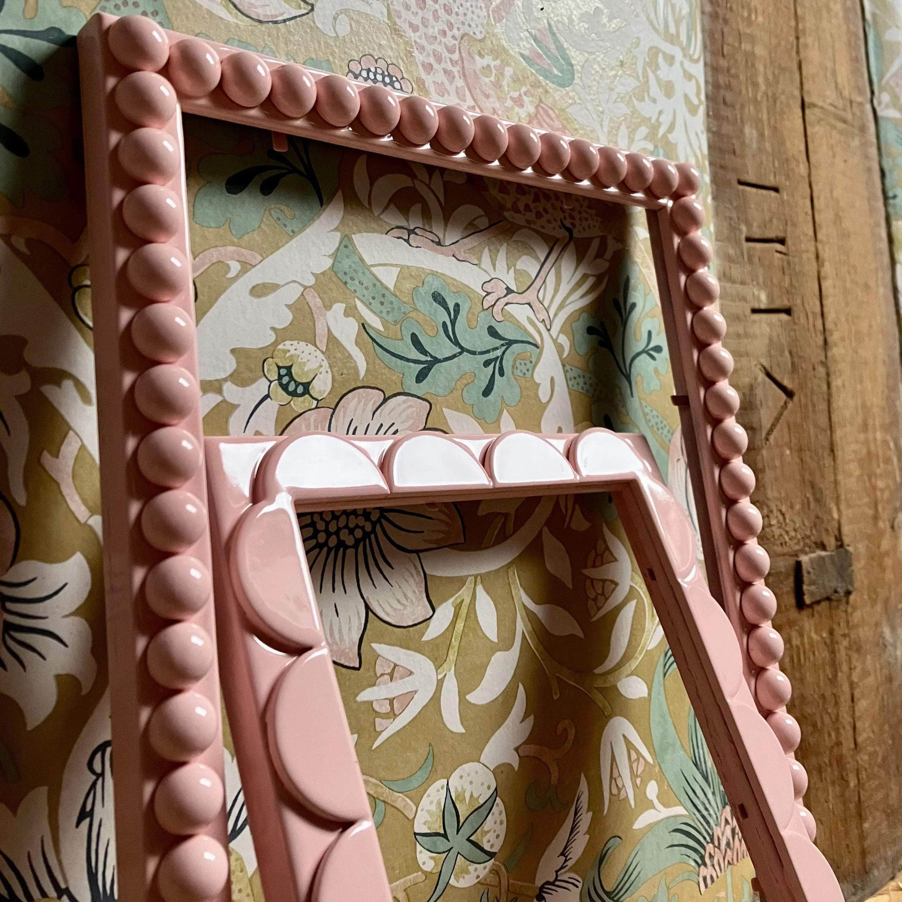 Soft Pink Lacquered Scallop Frame | Maison Flâneur