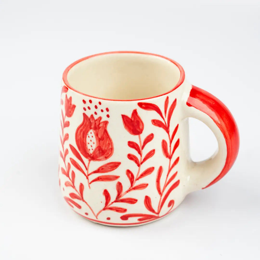 Red Anaar Coffee Mug- , 3.5 X 3 Inches (Set of 2) | Maison Flâneur