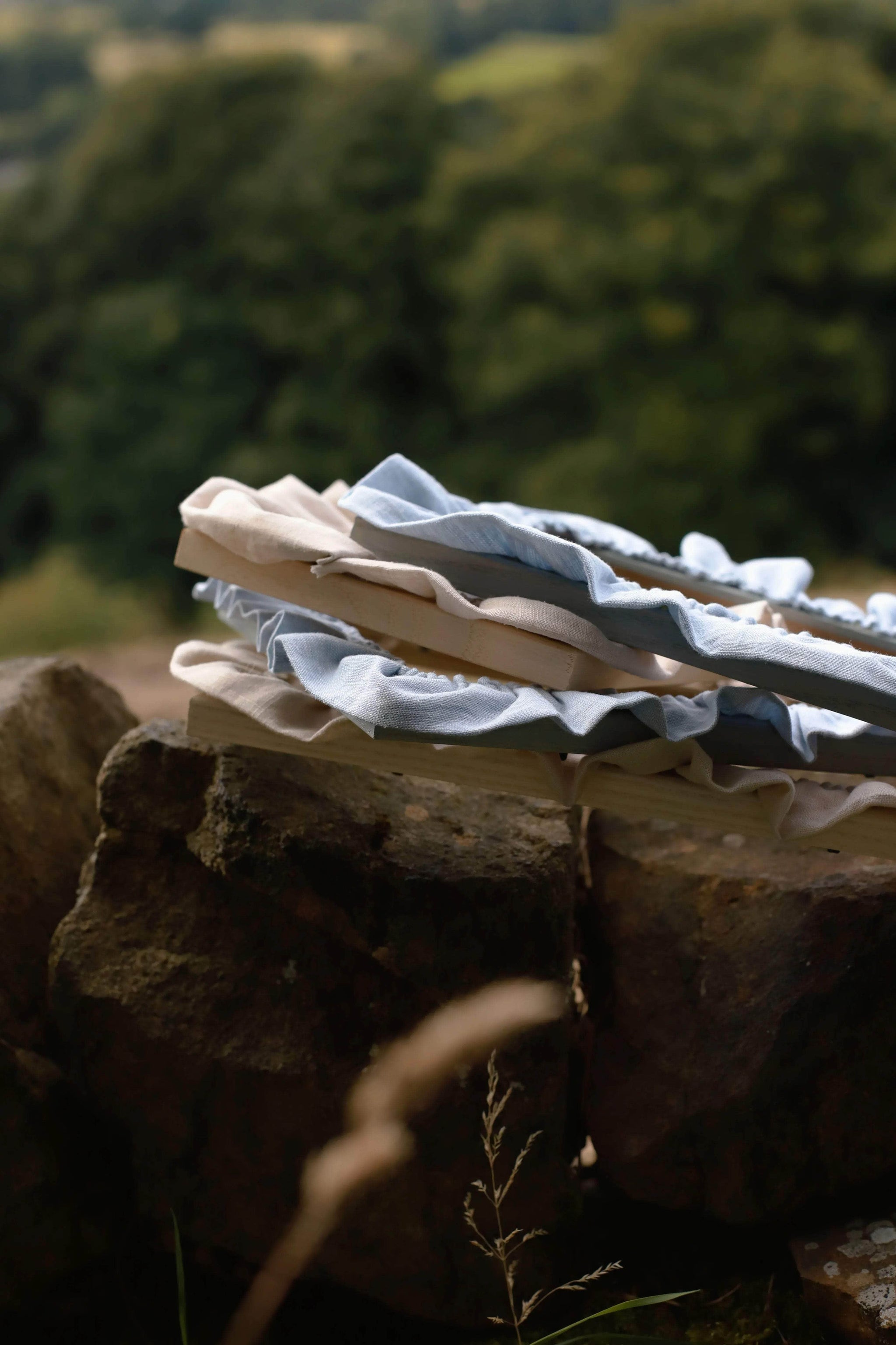 Sky Blue Ruffle Frame | Maison Flâneur