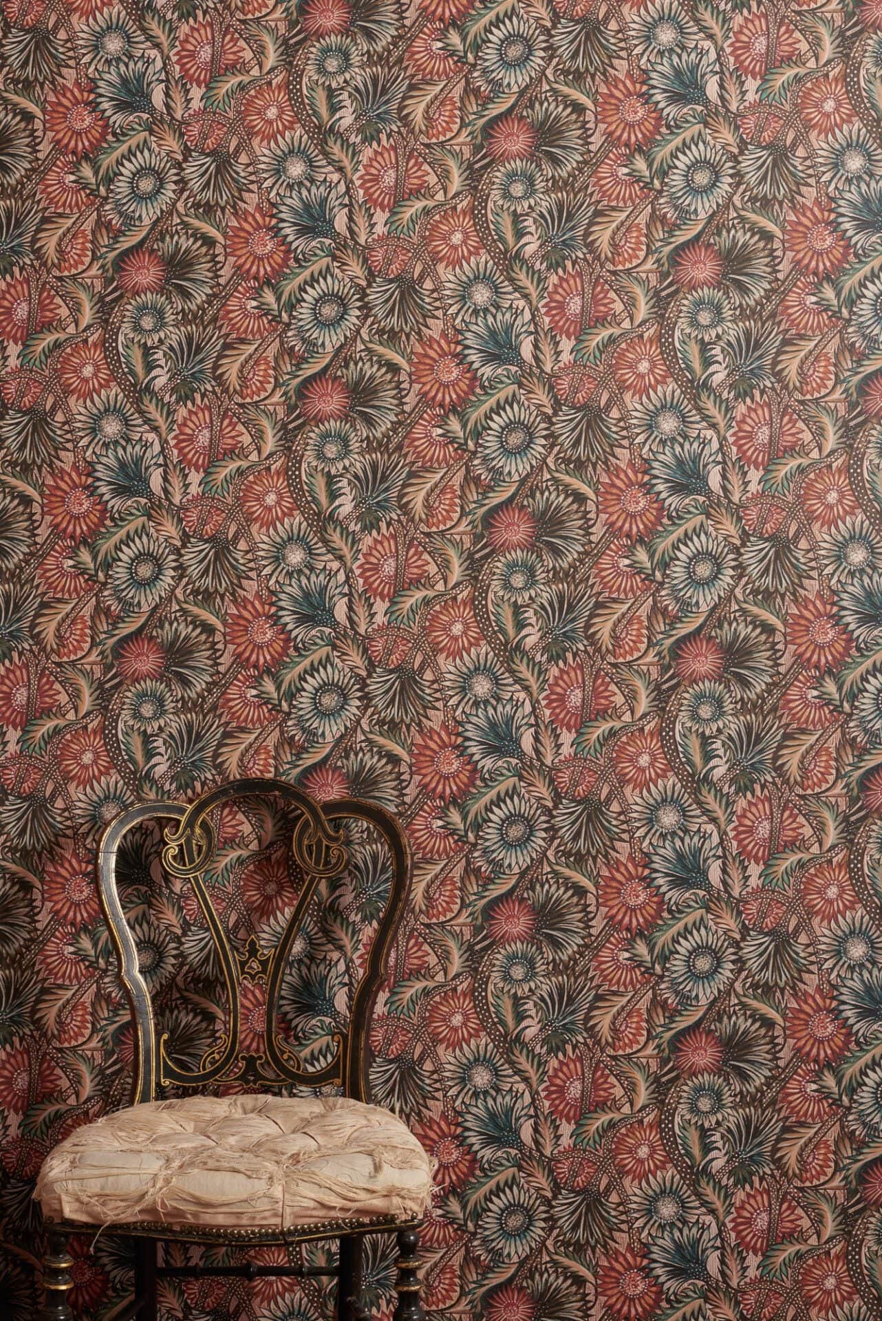 Rapture Red & Teal Wallpaper | Maison Flâneur