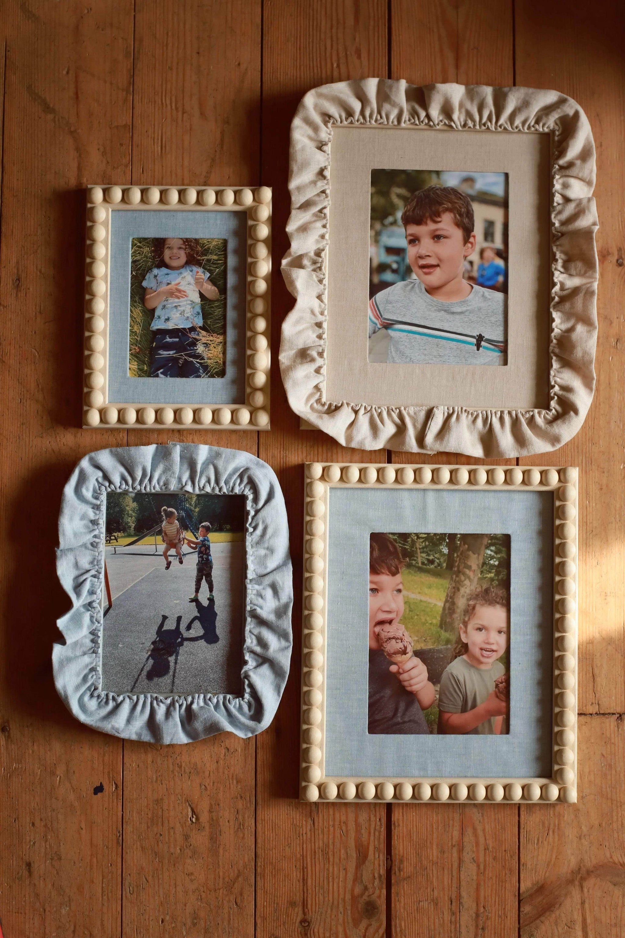 Sky Blue Ruffle Frame | Maison Flâneur