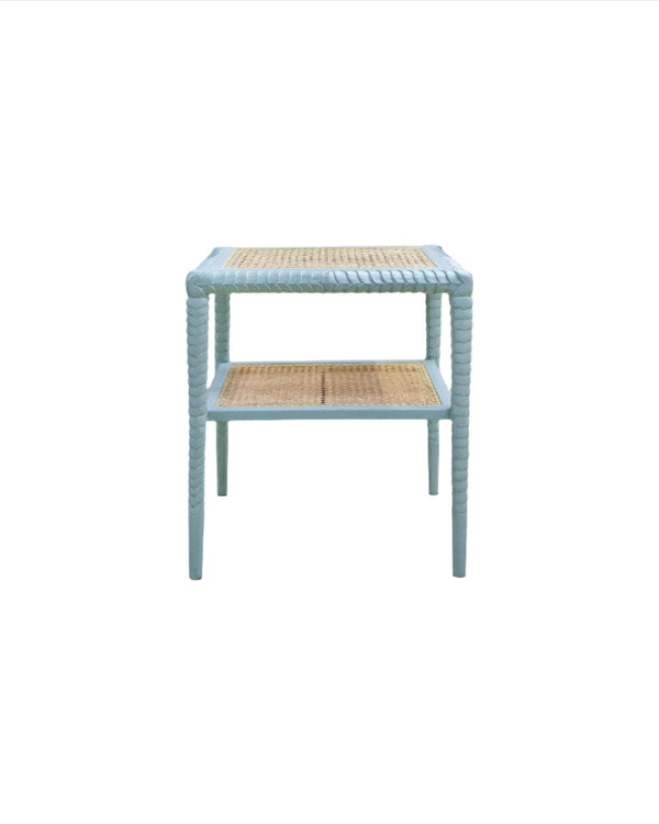Pavilion Wooden Side Table - Blue | Maison Flâneur