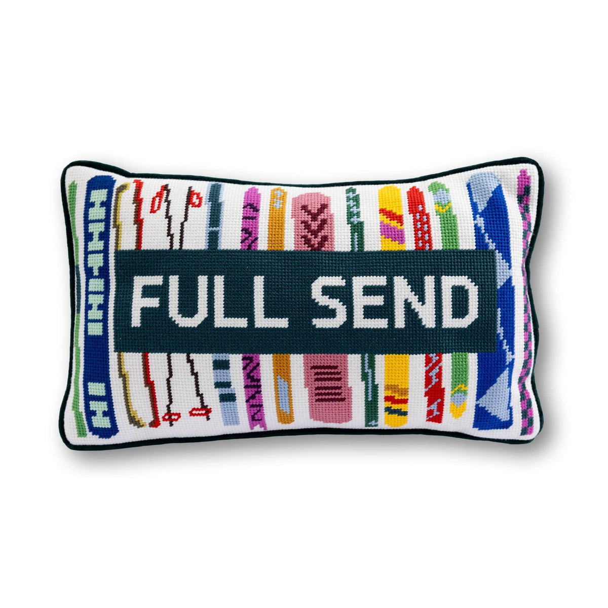 Full Send Needlepoint Pillow | Maison Flâneur