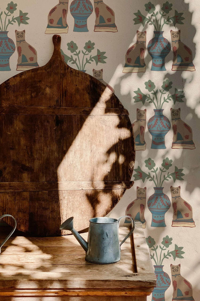 Pair of Cats Wallpaper - Cinnamon Cats | Maison Flâneur