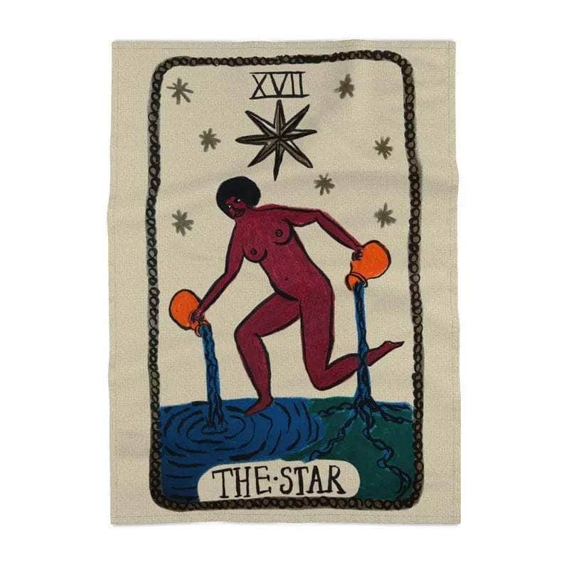Tabby Booth Cotton Tarot Star Tea Towel | Maison Flâneur