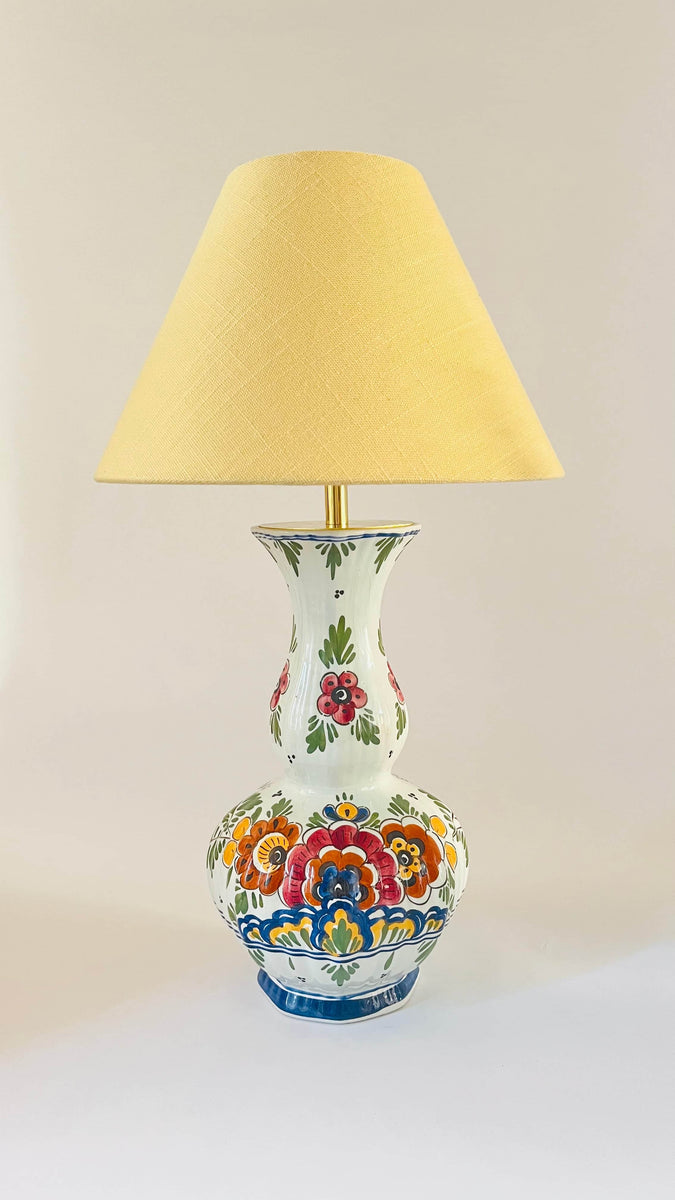 Antique Delft Polychrome Lamp | Maison Flâneur