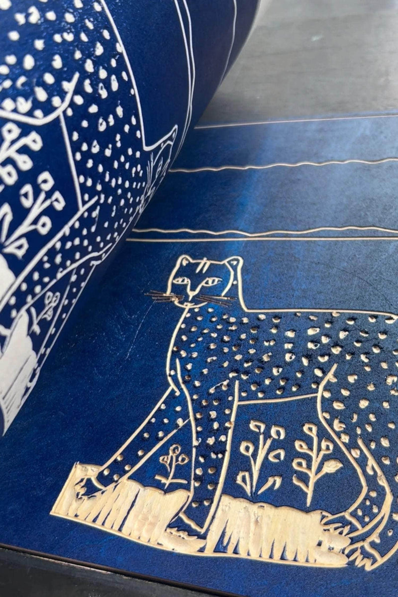 A Leopard Never Changes it's Spots Wallpaper - Blue | Maison Flâneur