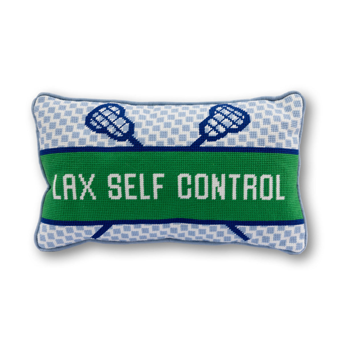 Lax Self Control Needlepoint Pillow | Maison Flâneur