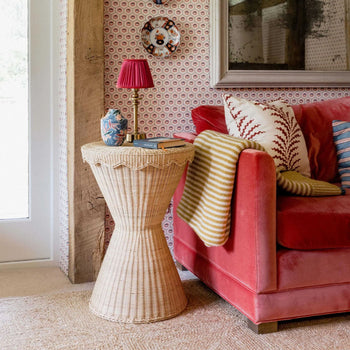 Damru Rattan Side Table | Maison Flâneur