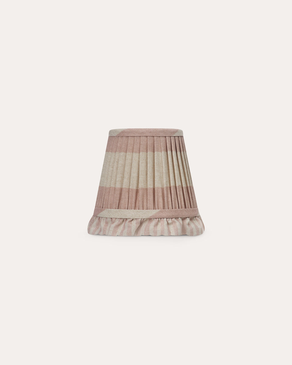 The Broad Stripe in Old Rose Wall Light Lampshade | Maison Flâneur