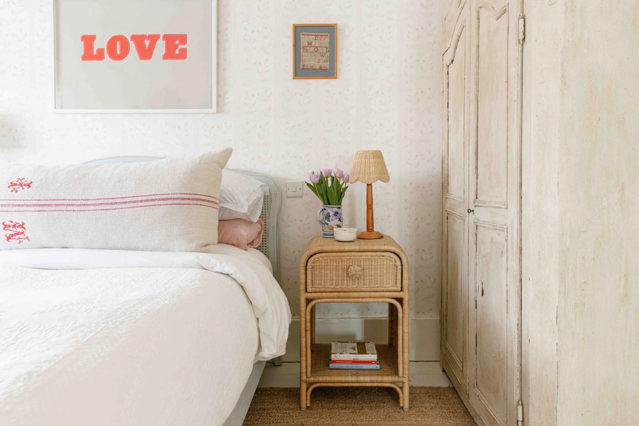 Mimi Rattan Scalloped Lampshade (Small) | Maison Flâneur