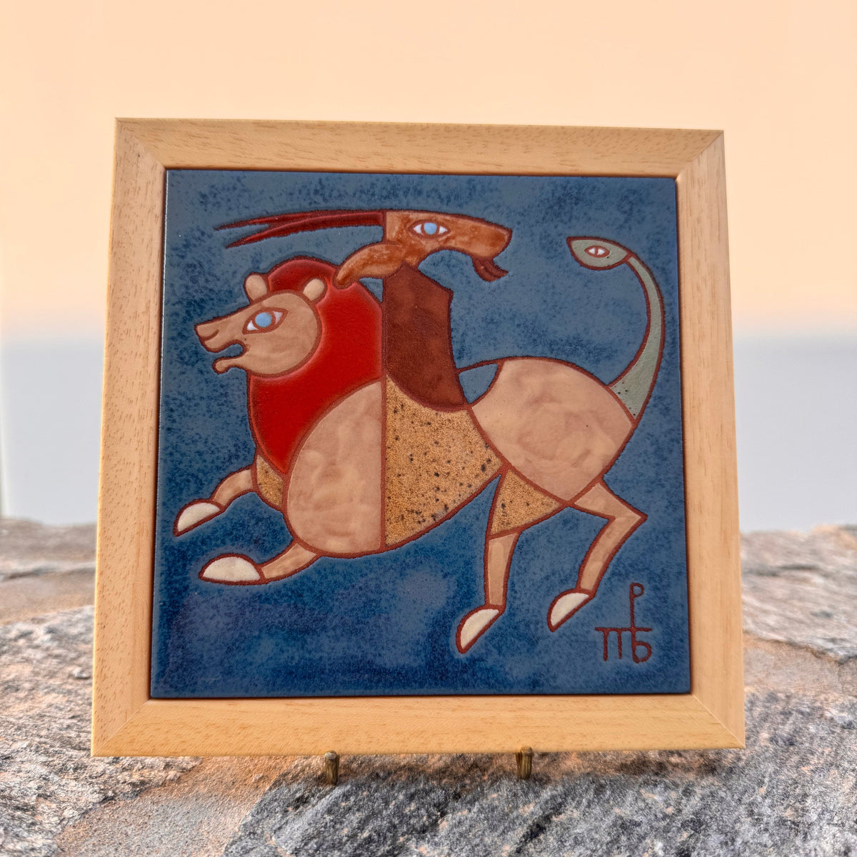 Anthologist x Valsamakis Chimera Square Tile Light Blue Framed | Maison ...