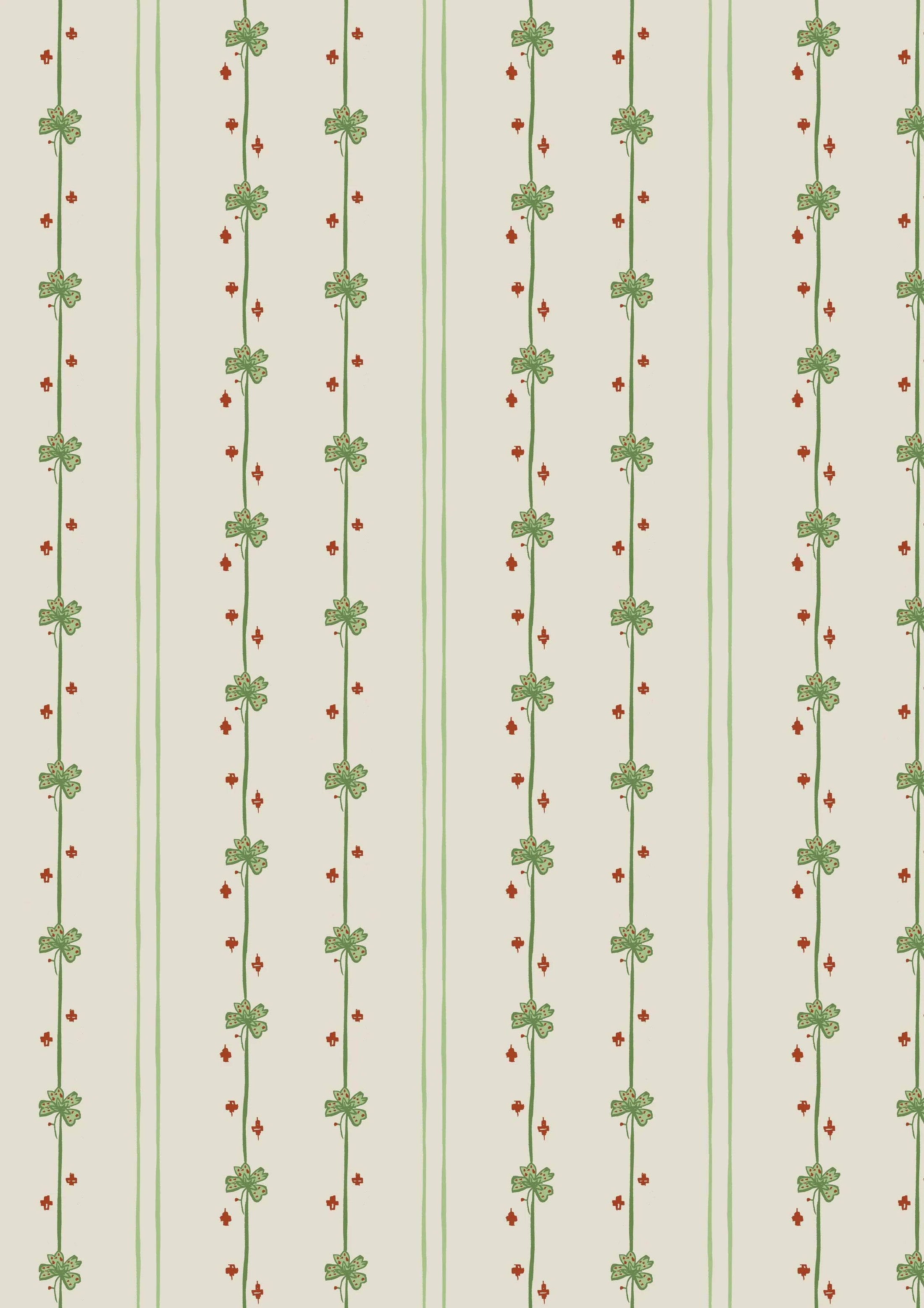 Garden Tetris Wallpaper - Green | Maison Flâneur