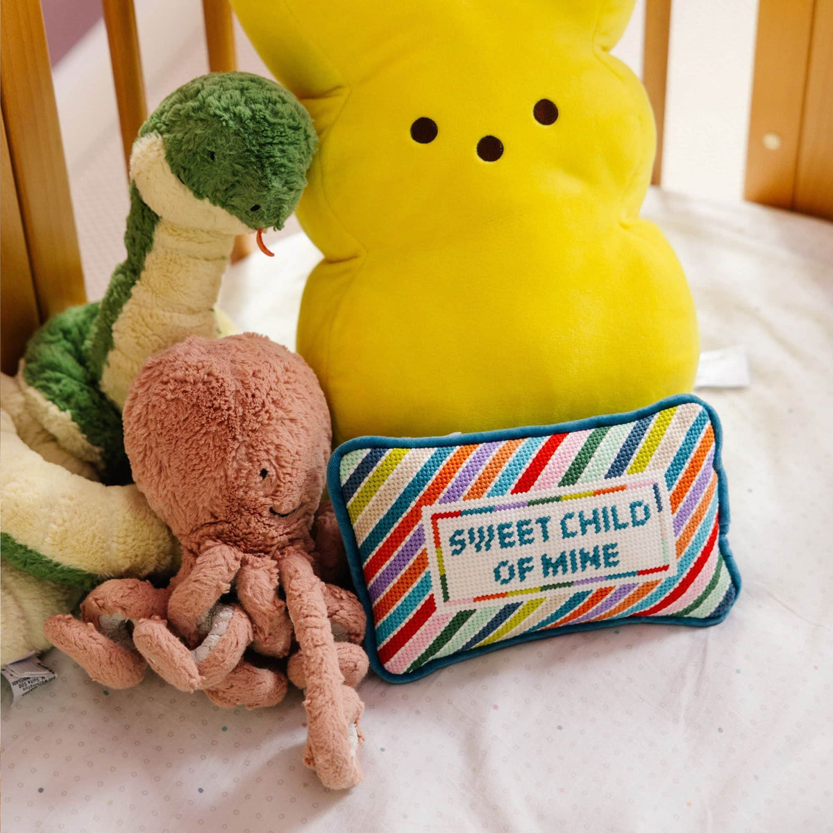 Sweet Child Of Mine Mini Needlepoint Pillow | Maison Flâneur