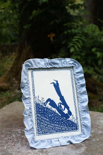 Sky Blue Ruffle Frame | Maison Flâneur