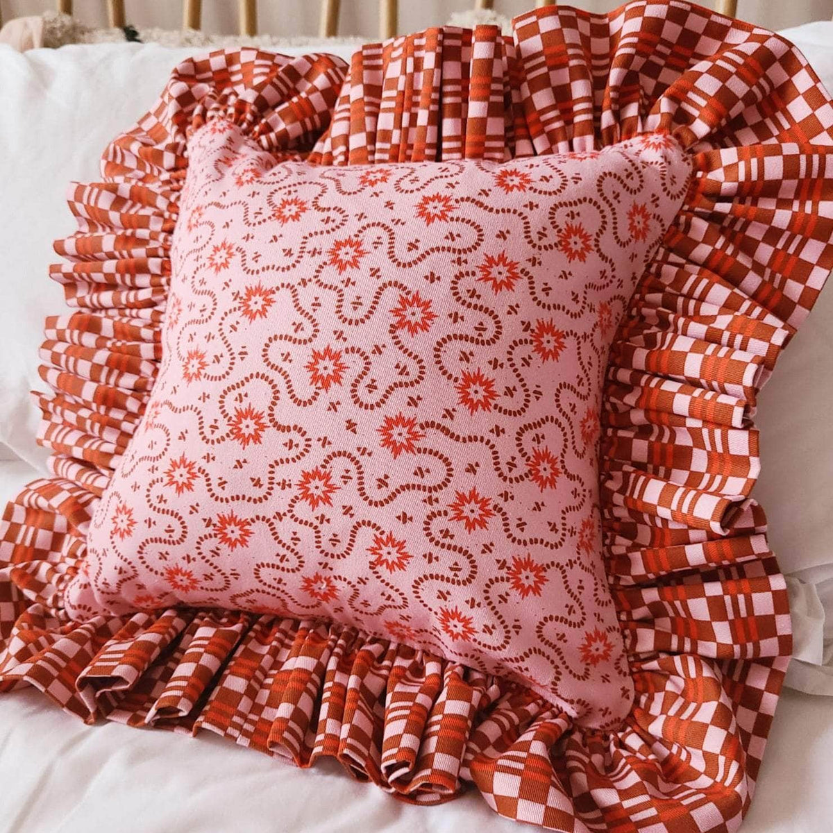 Frilly Fancy in Poppy | Maison Flâneur