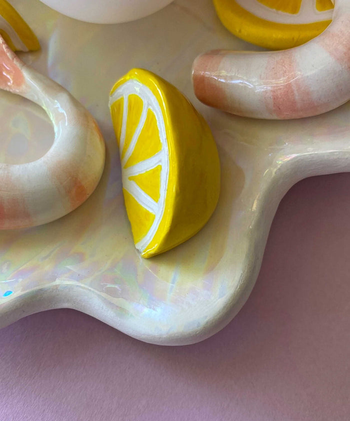 Seafood Clam Sell Lamp - Lemons & Prawns | Maison Flâneur