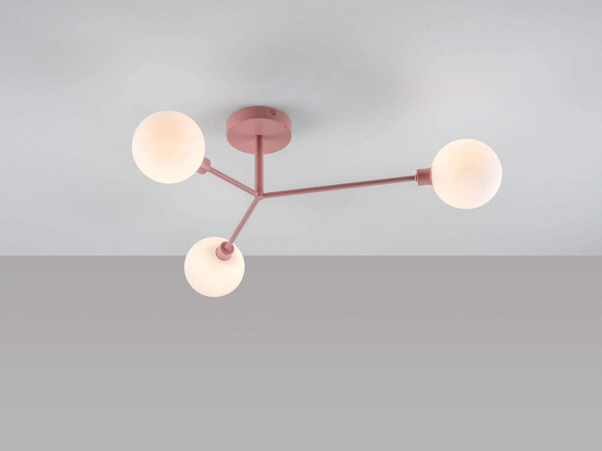 Pink 3 light flush ceiling light | Maison Flâneur