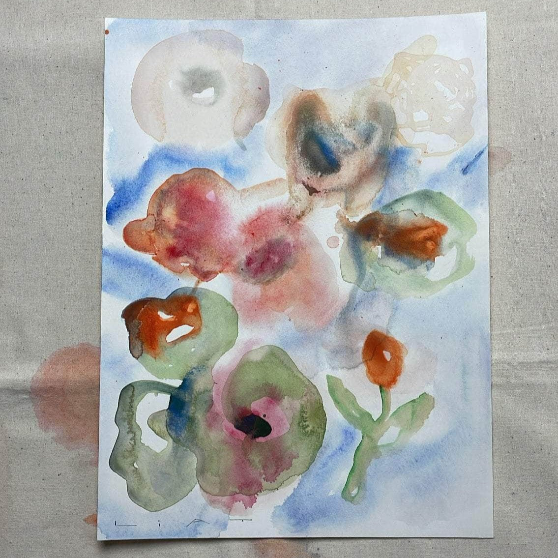 Flower Blobs - Original Painting | Maison Flâneur