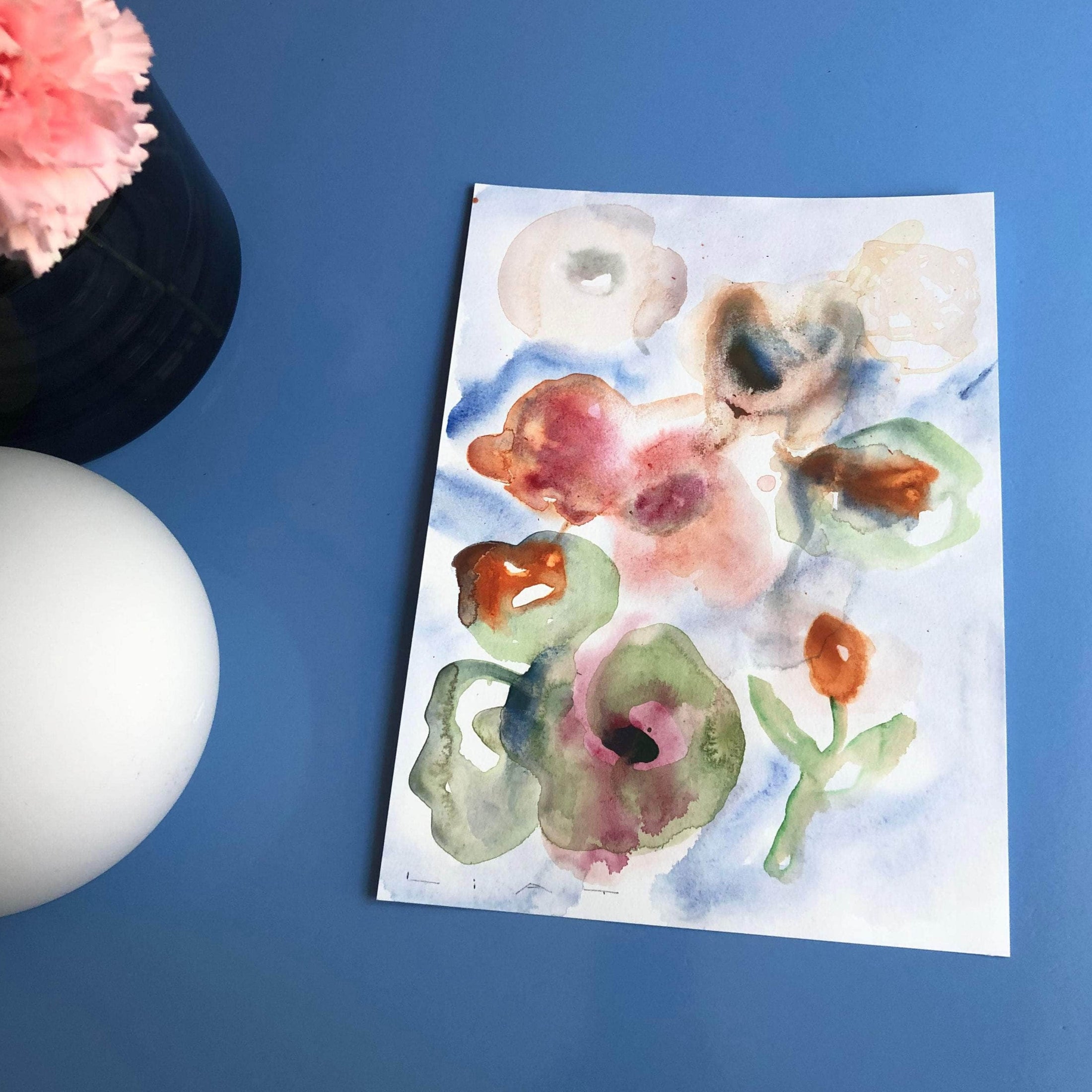 Flower Blobs - Original Painting | Maison Flâneur