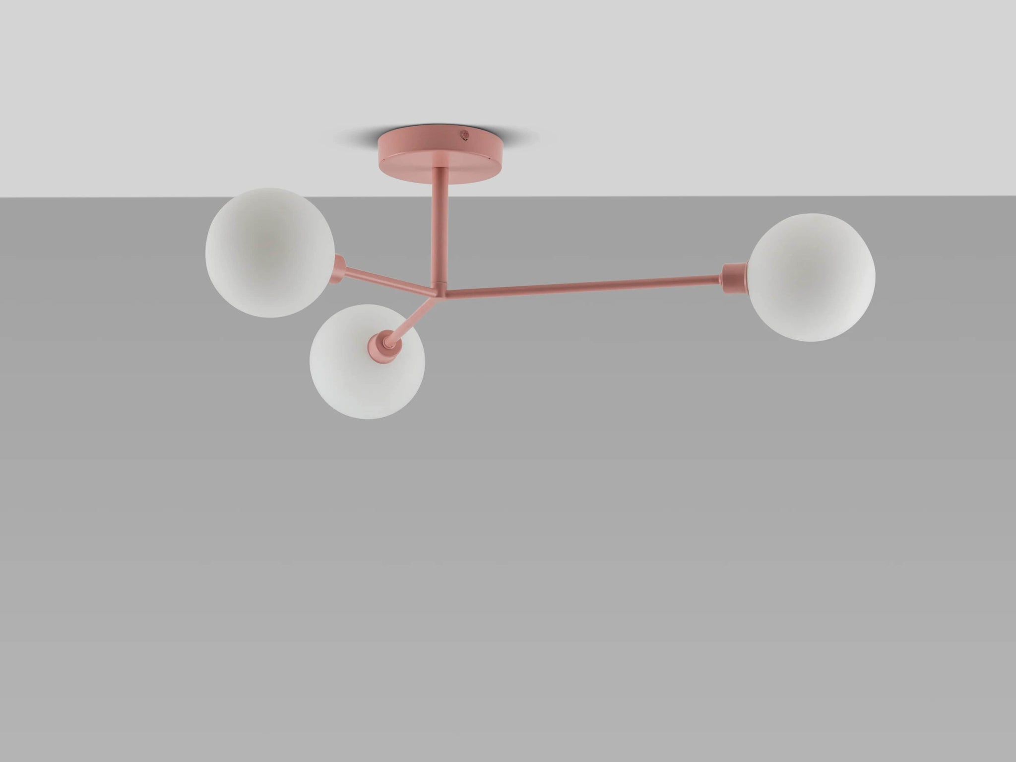 Pink 3 light flush ceiling light | Maison Flâneur